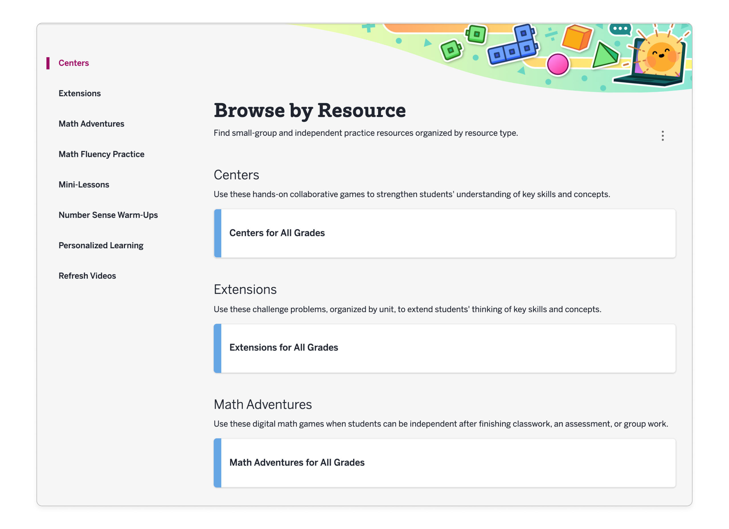 Amplify Desmos Math: Centers and Extensions