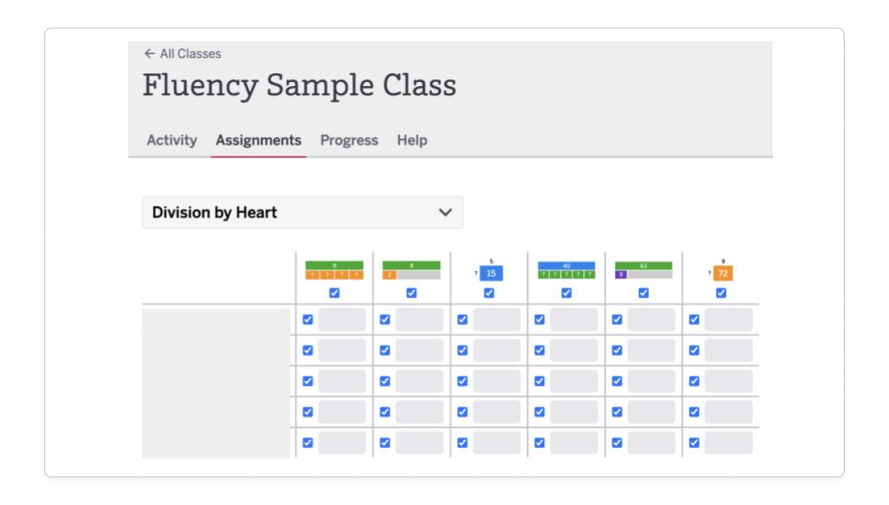 Math Fluency Practice: Creating accounts and classes