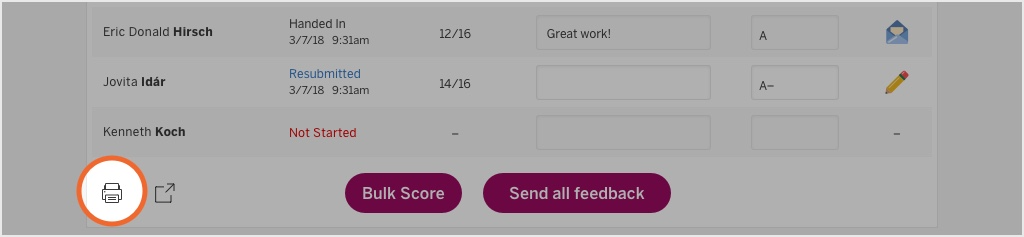 Classwork: Accessing and reviewing student work