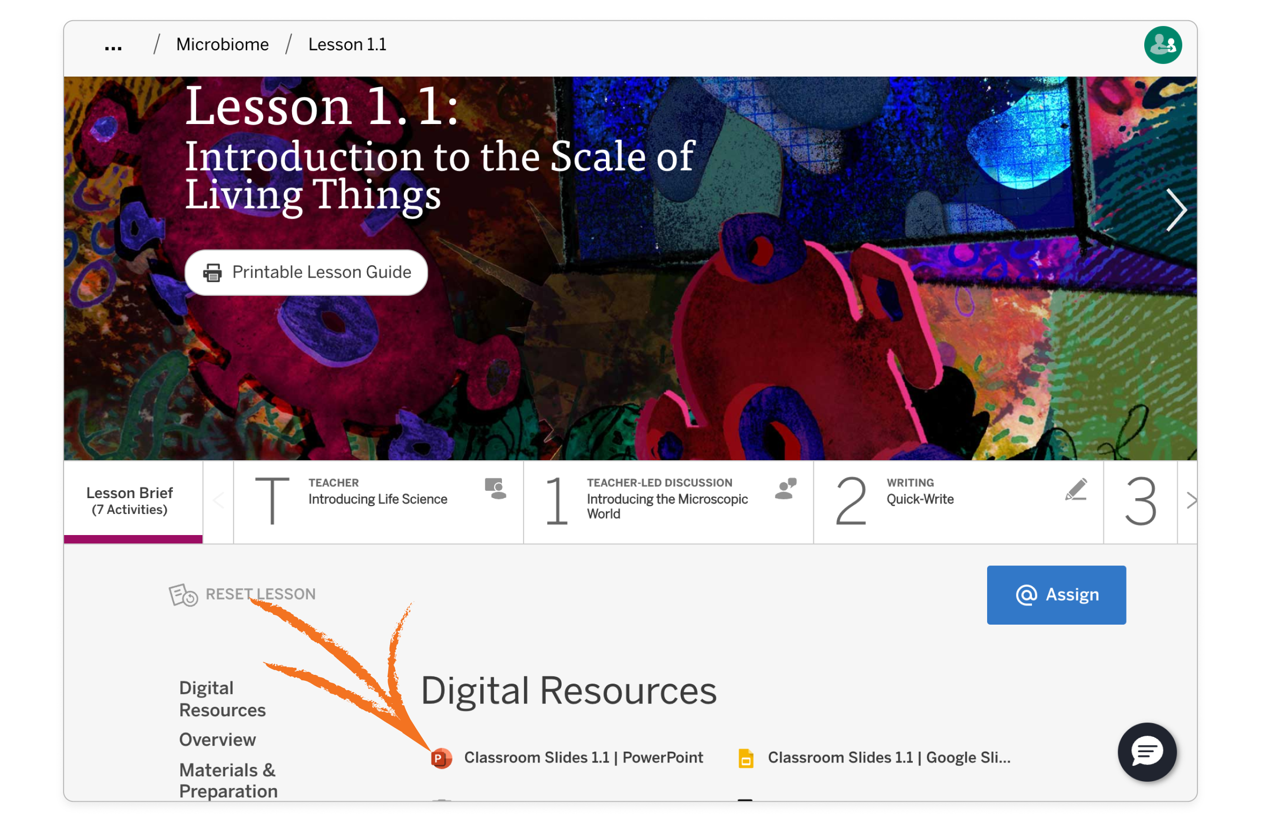 Amplify Science Classroom Slides for Grades 6–8