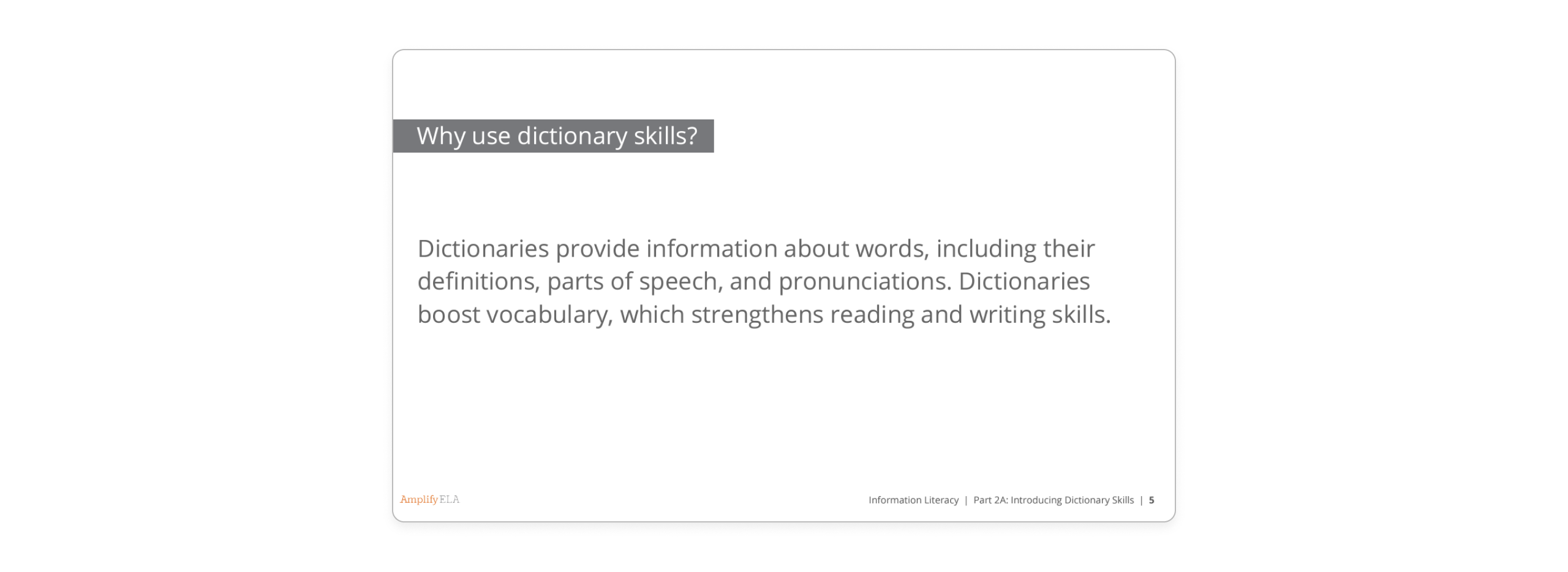 Amplify ELA: Skill Modules