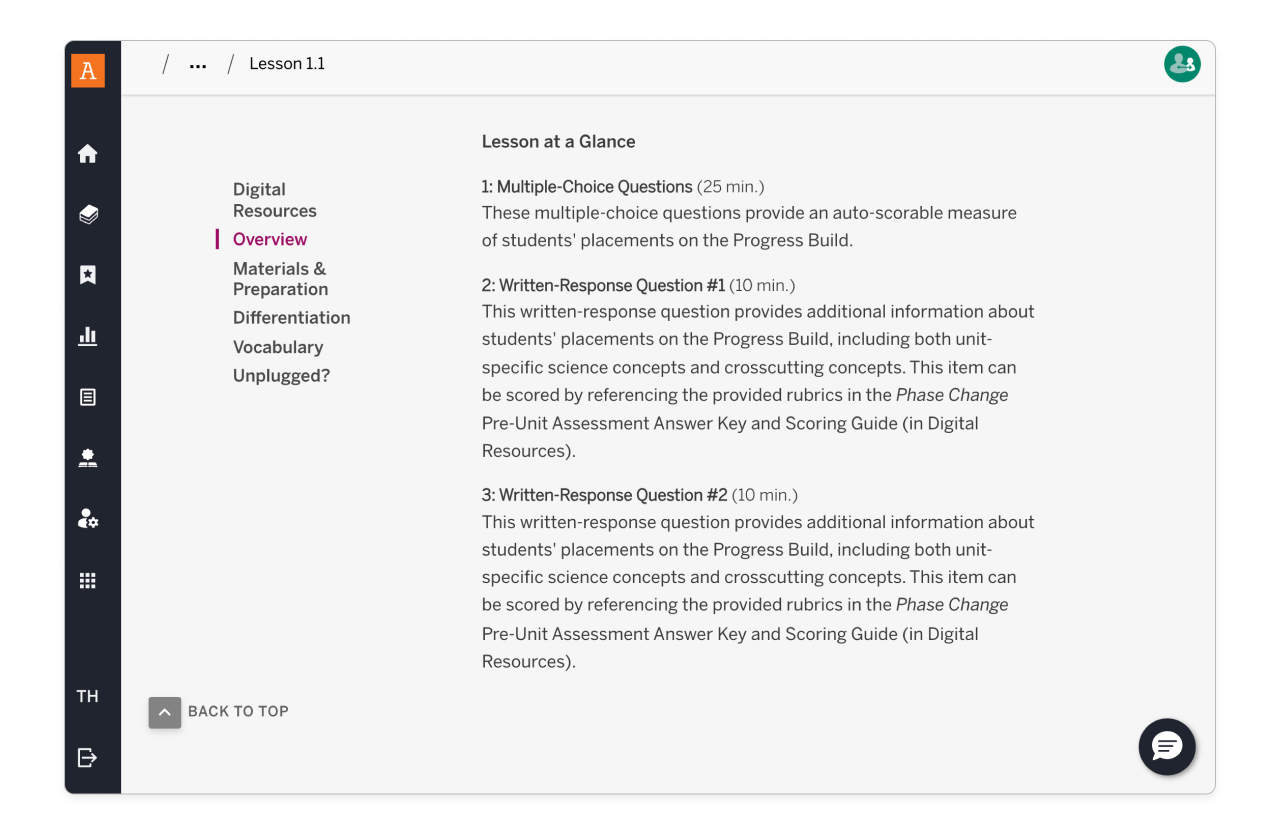Unit Assessments in Amplify Science grades 6–8