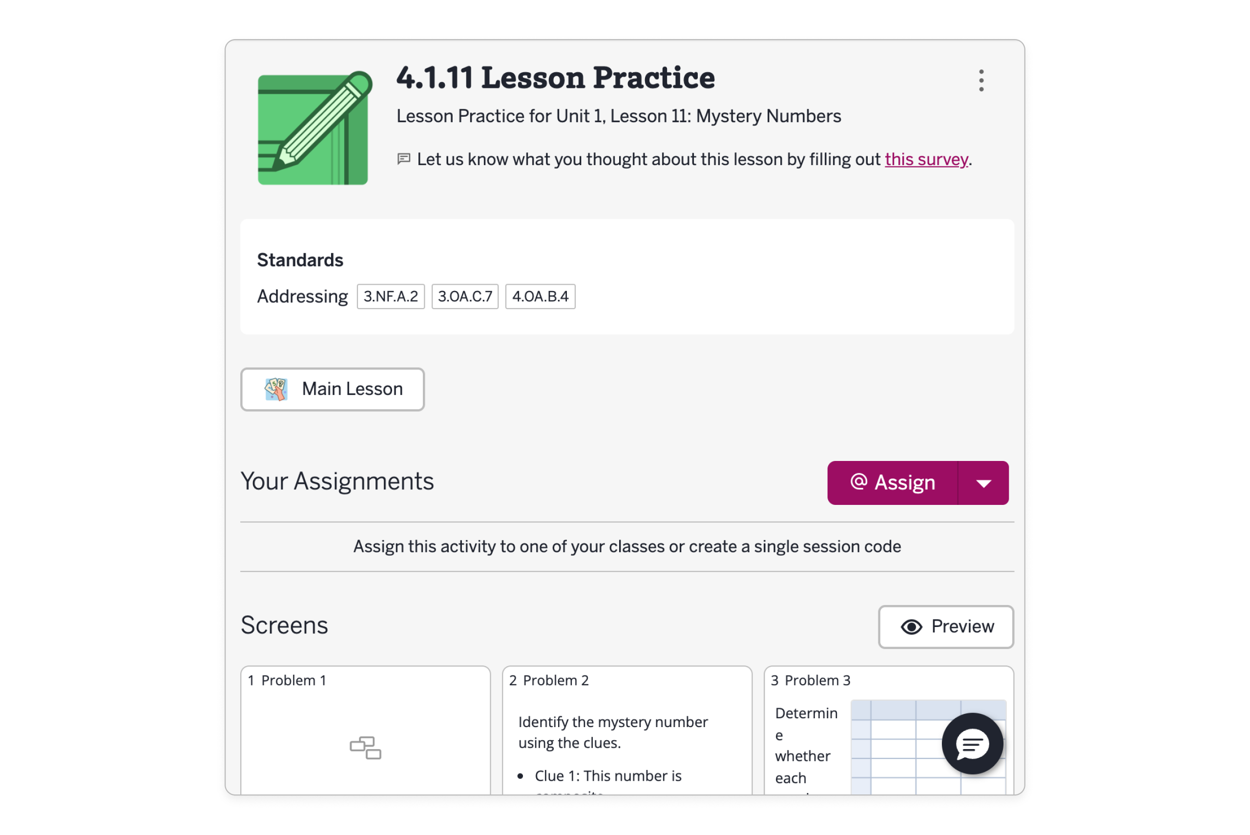 Amplify Desmos Math: Navigating a lesson