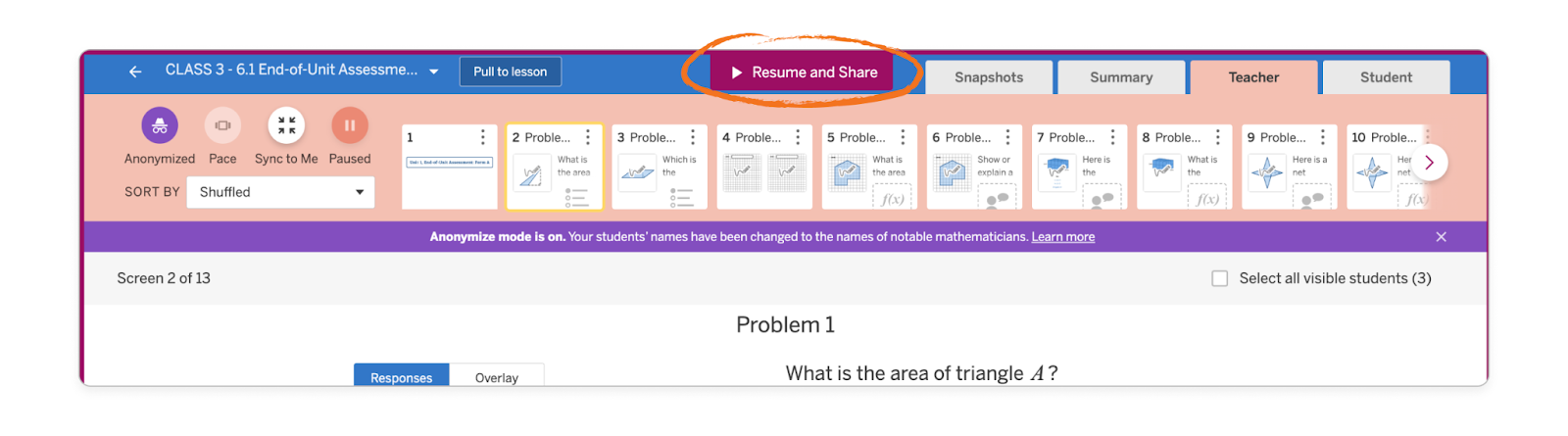 Amplify Desmos Math: Grading assessments