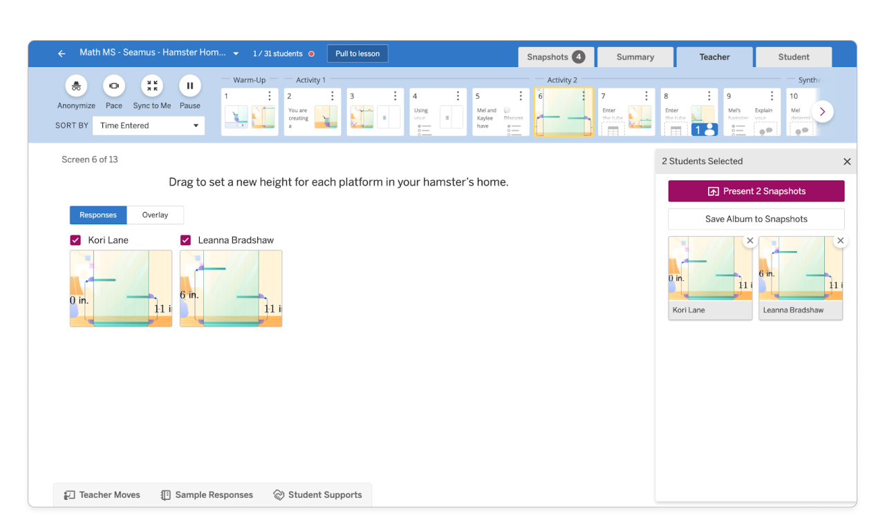 Amplify Desmos Math: Snapshots