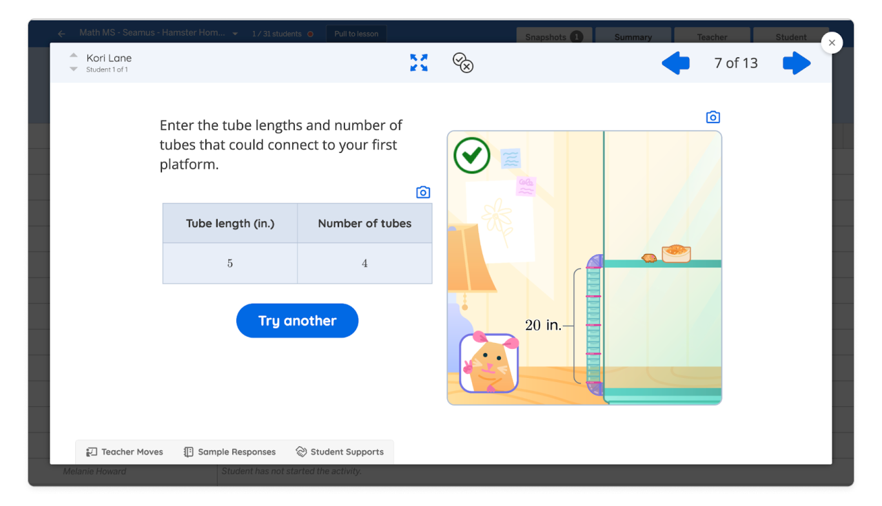 Amplify Classroom: Snapshots: Select and sequence student work