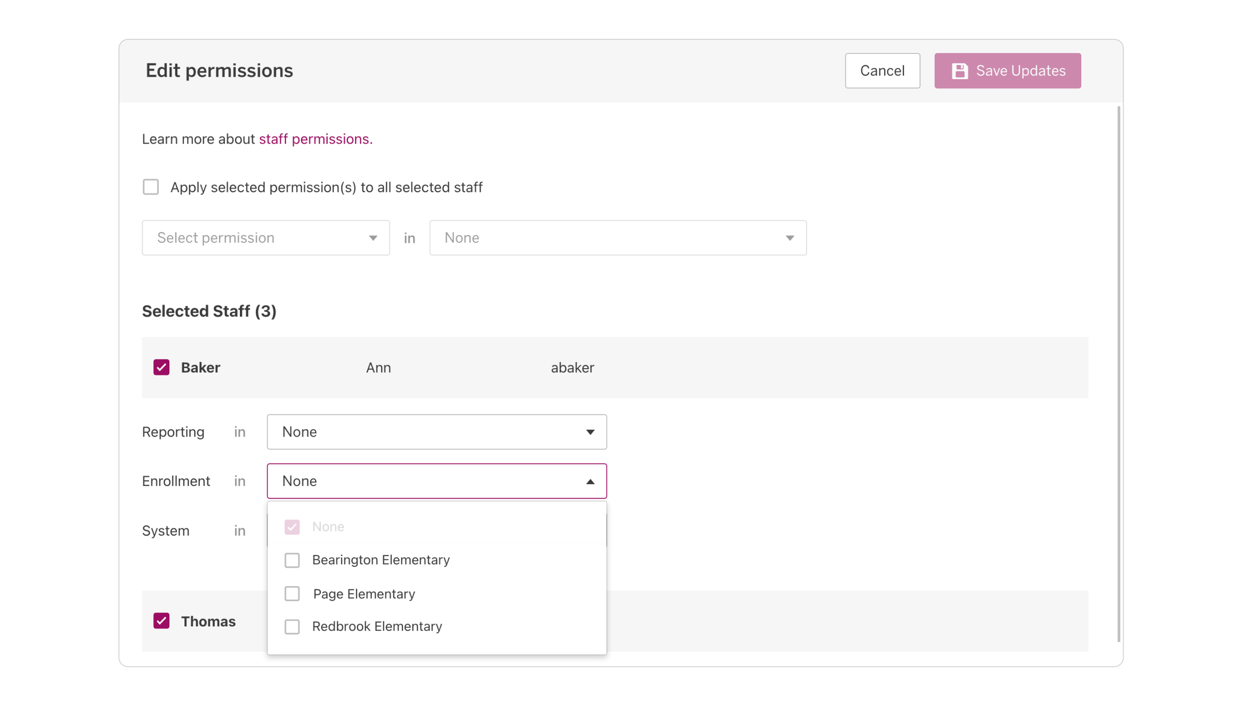 Admin Portal: Permissions