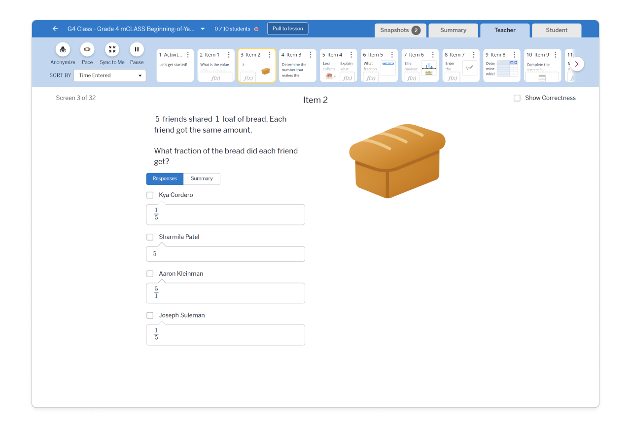 mCLASS Math: Using the Teacher dashboard