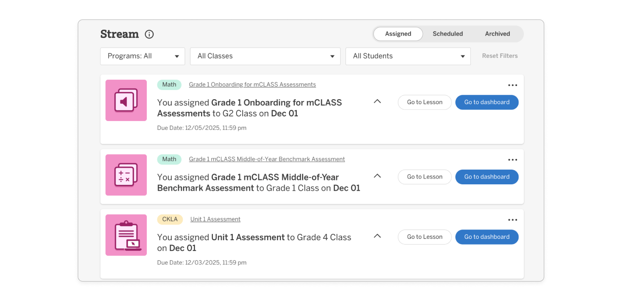 mCLASS Math: Educator Home