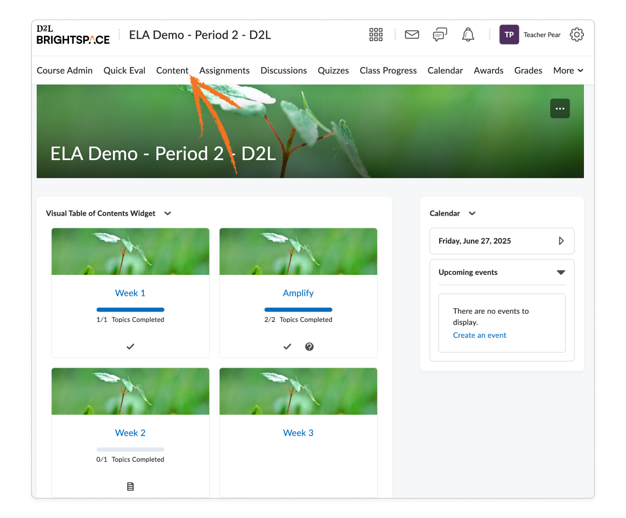 Brightspace/D2L: Teacher setup for Amplify grade sync