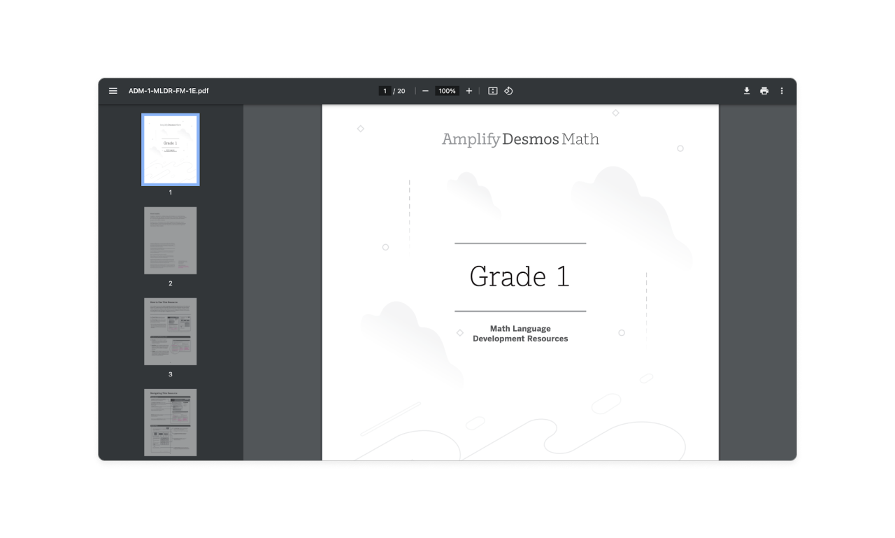 Amplify Desmos Math: Navigating a course