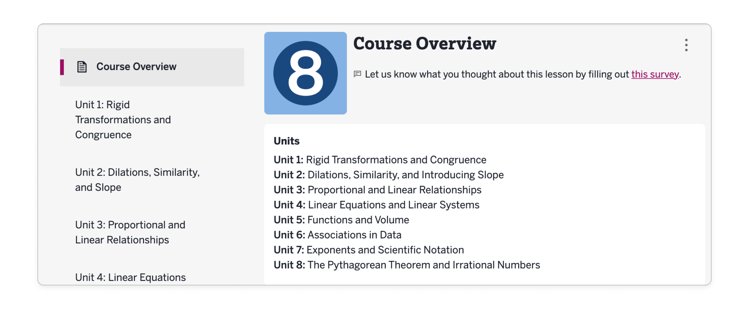 Amplify Desmos Math: Navigating a course