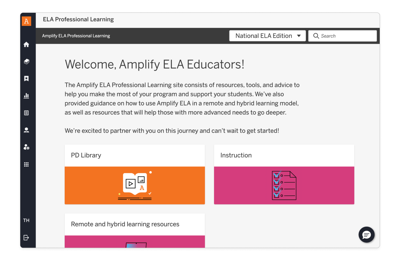 Amplify ELA: Professional Learning Site Overview
