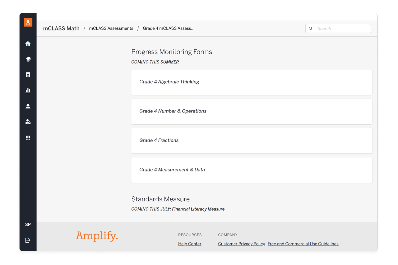 mCLASS Math: Assessment overview