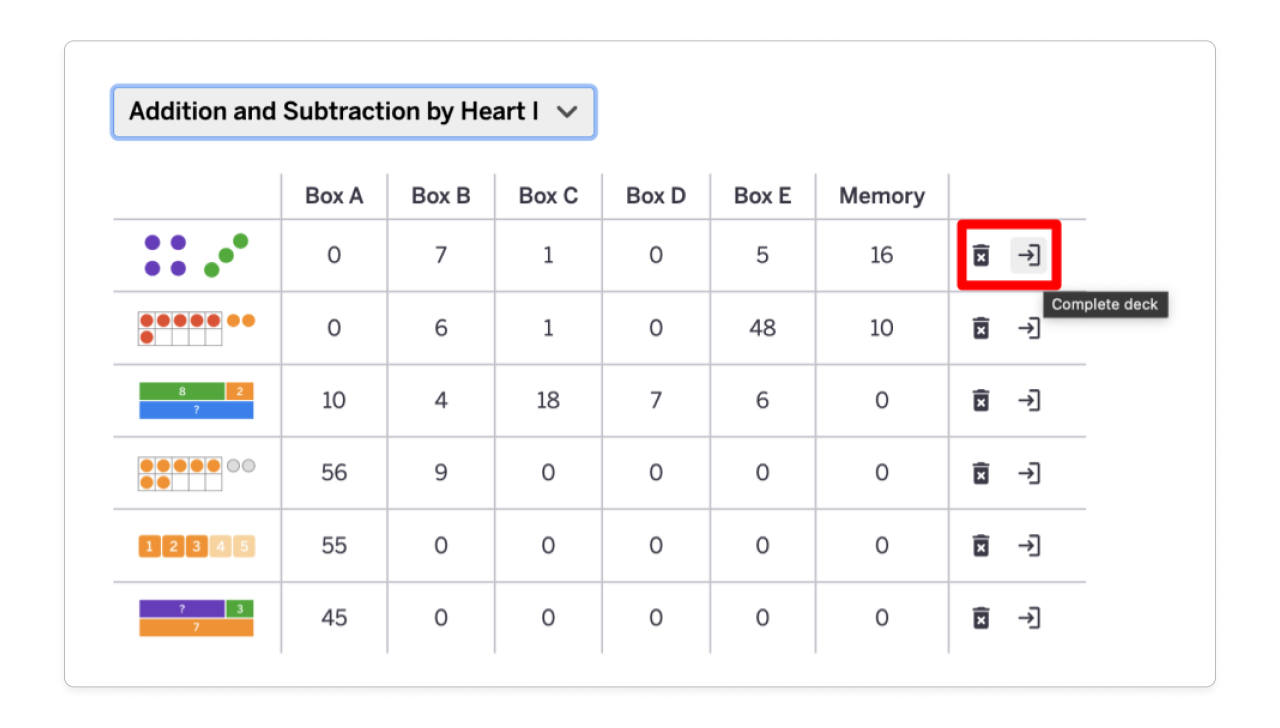 Math Fluency Practice: Assigning flashcards to students