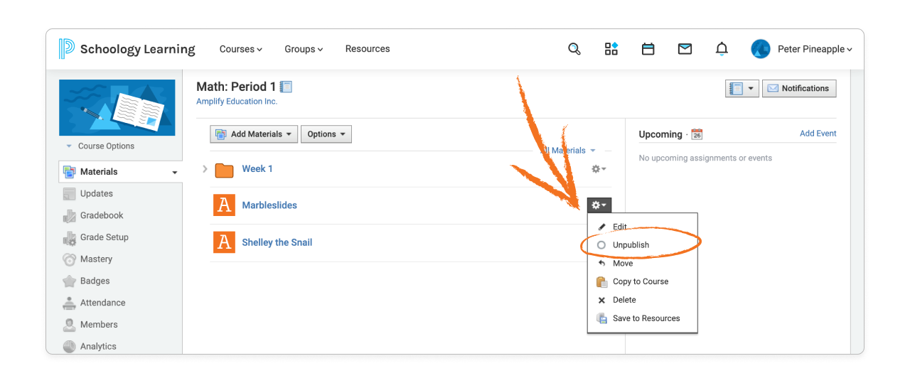 Schoology: Importing Amplify content (Deep linking)