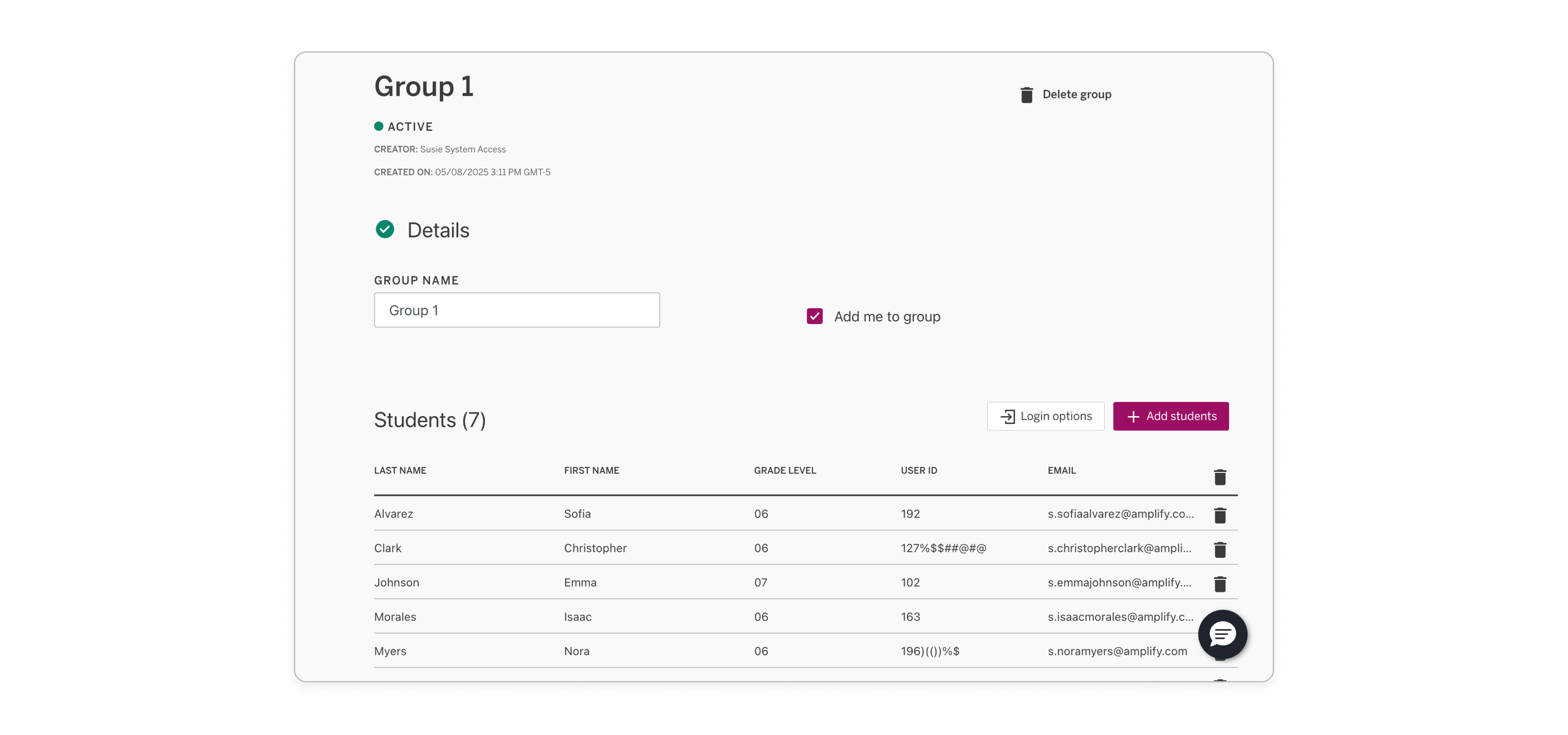Admin Portal: Groups
