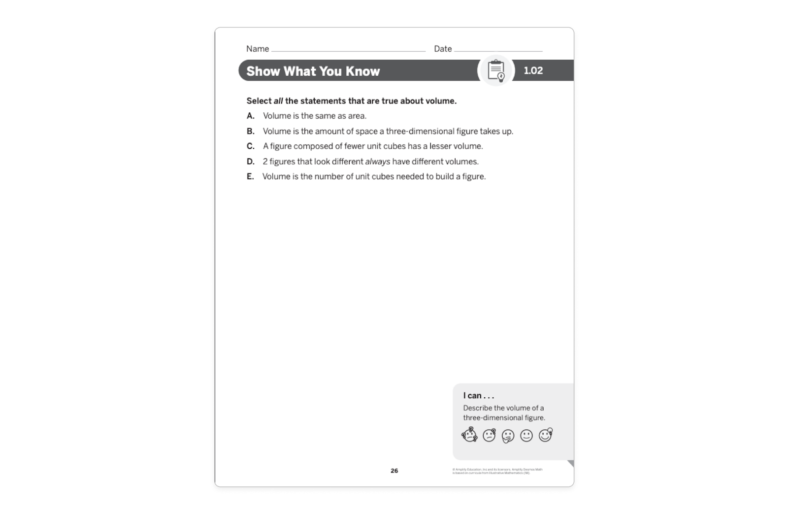 Amplify Desmos Math: Assessment overview