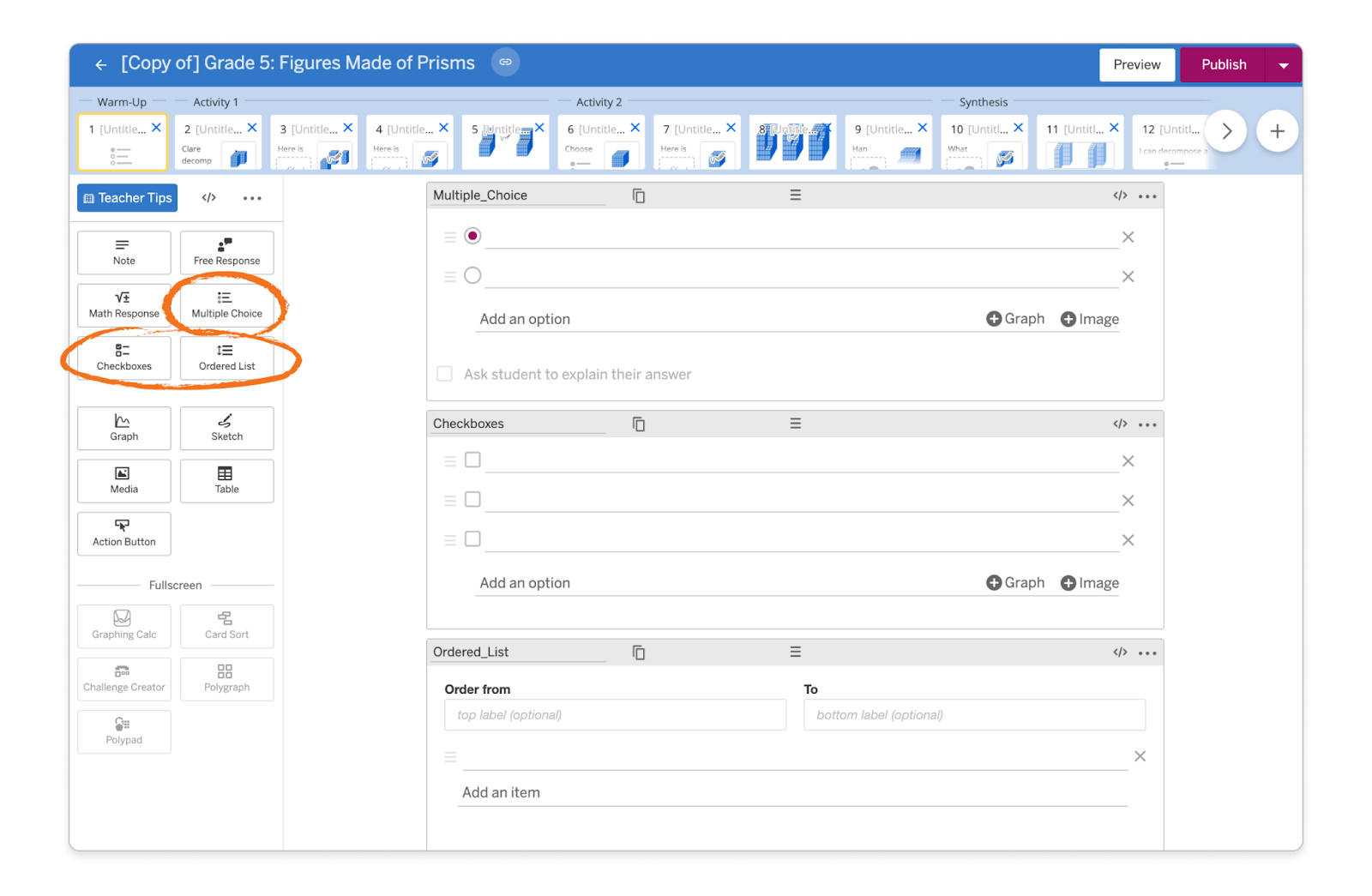 Amplify Desmos Math: Copy and edit lessons