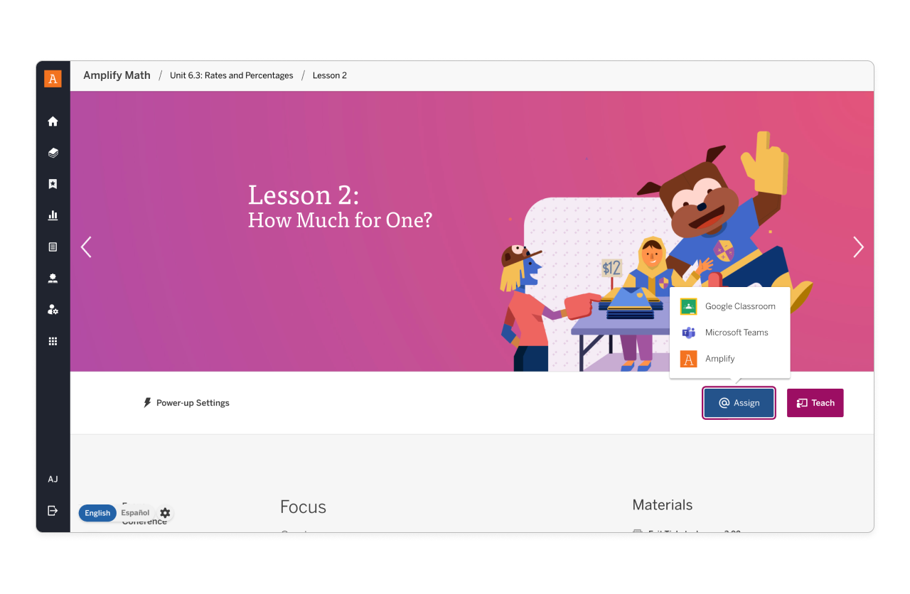 Amplify Math: How to assign lessons in Amplify