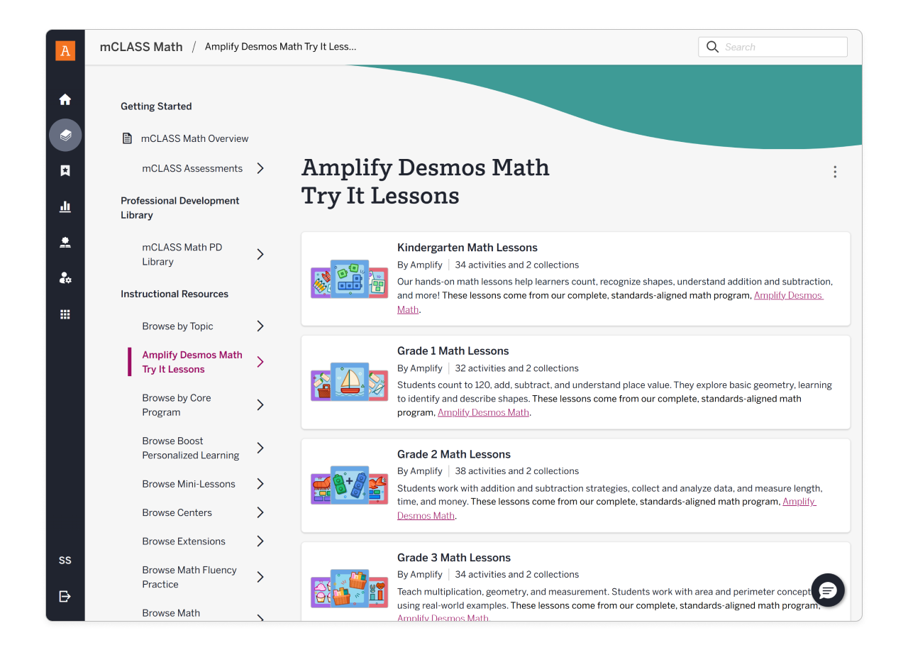 mCLASS Math: Instructional resources