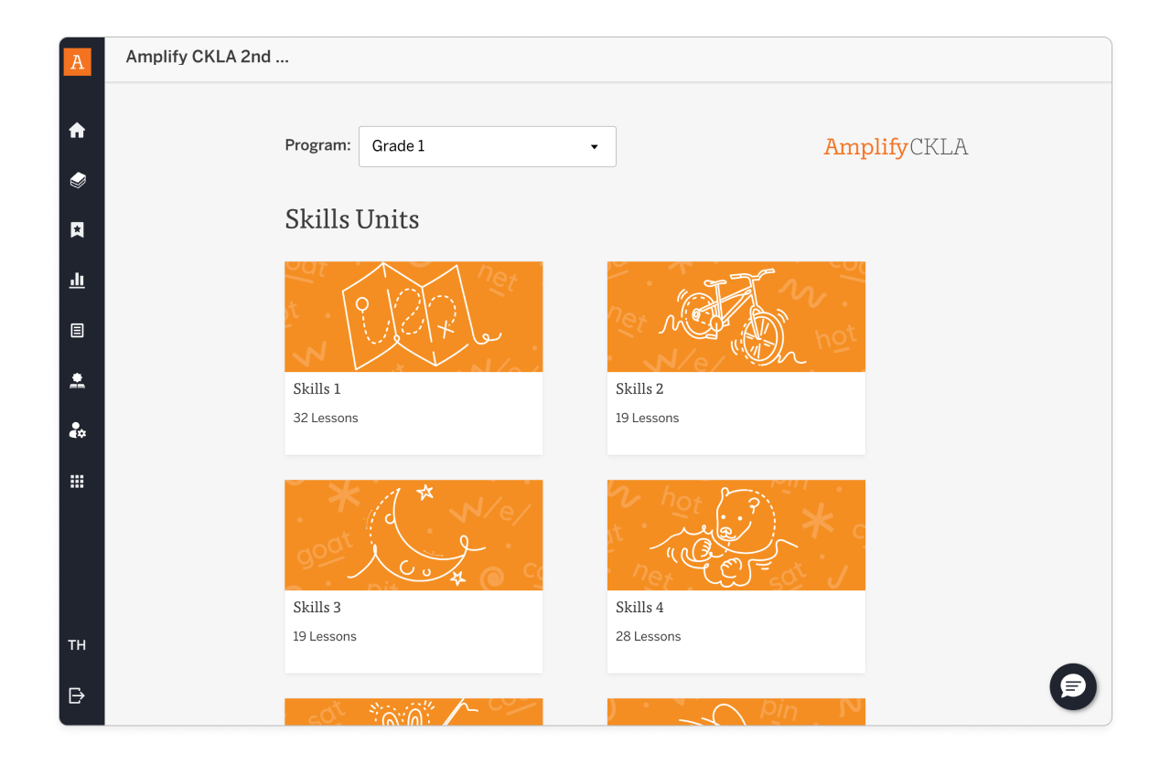 Amplify CKLA digital experience: Accessing lessons