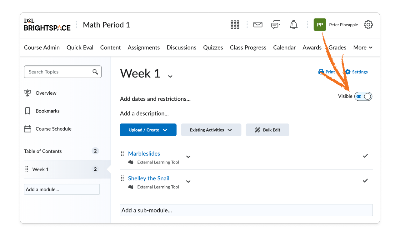 Brightspace/D2L: Importing Amplify content (Deep linking)