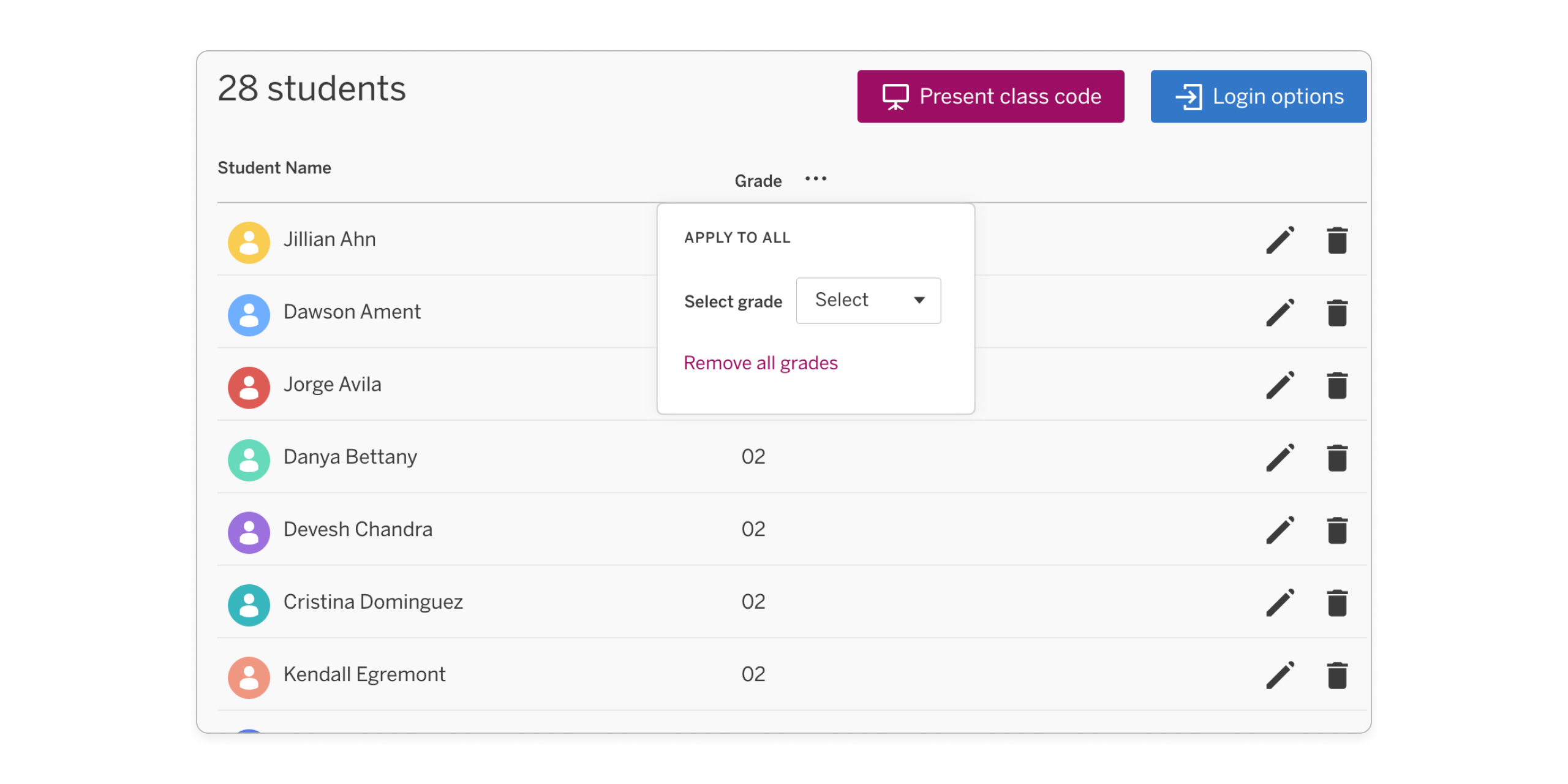 Manage Classes: Teacher-rostered Google classes