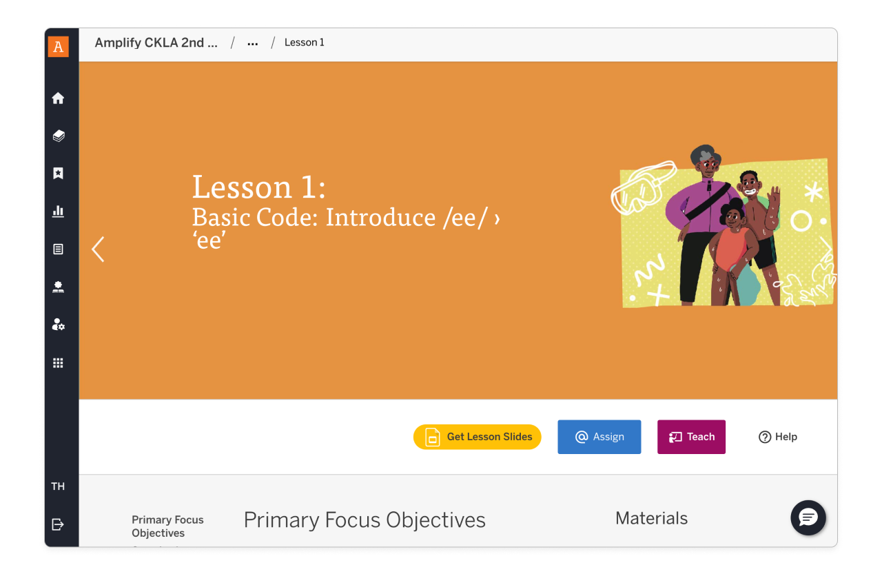Amplify CKLA digital experience: Accessing lessons