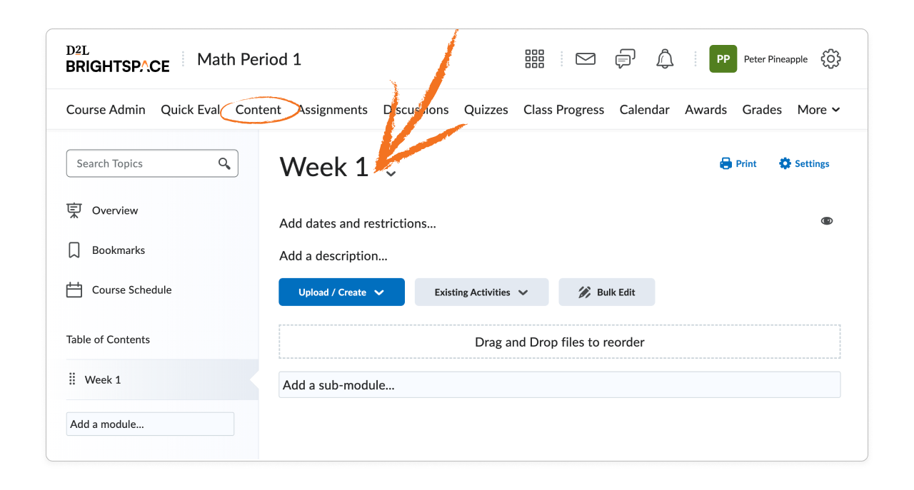 Brightspace/D2L: Importing Amplify content (Deep linking)