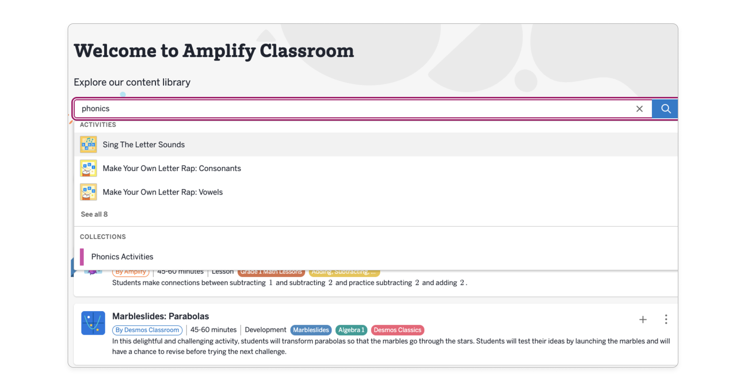 Amplify Classroom: Feature release notes