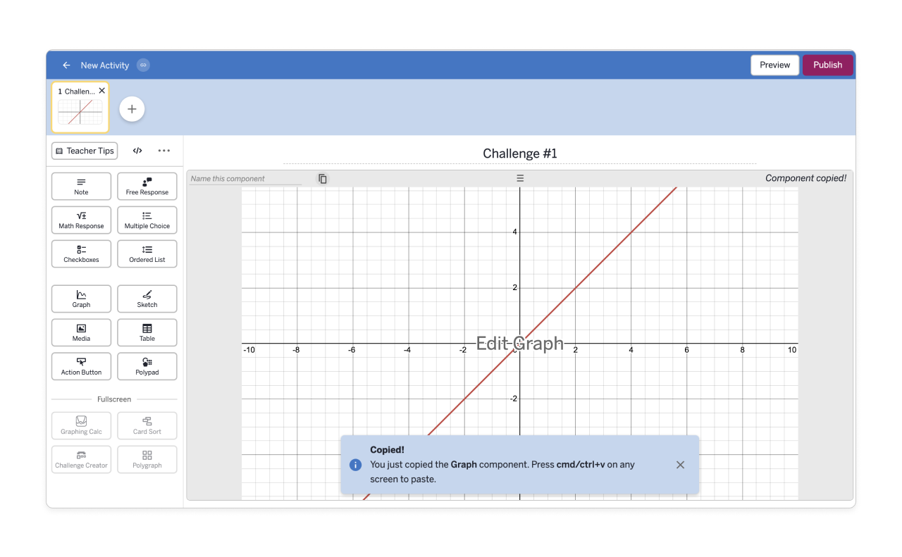 Amplify Classroom: Copy individual components and edit graphs in ...