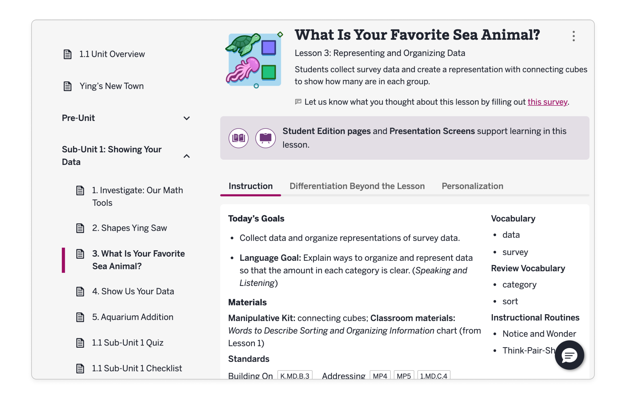 Amplify Desmos Math: Navigating a lesson