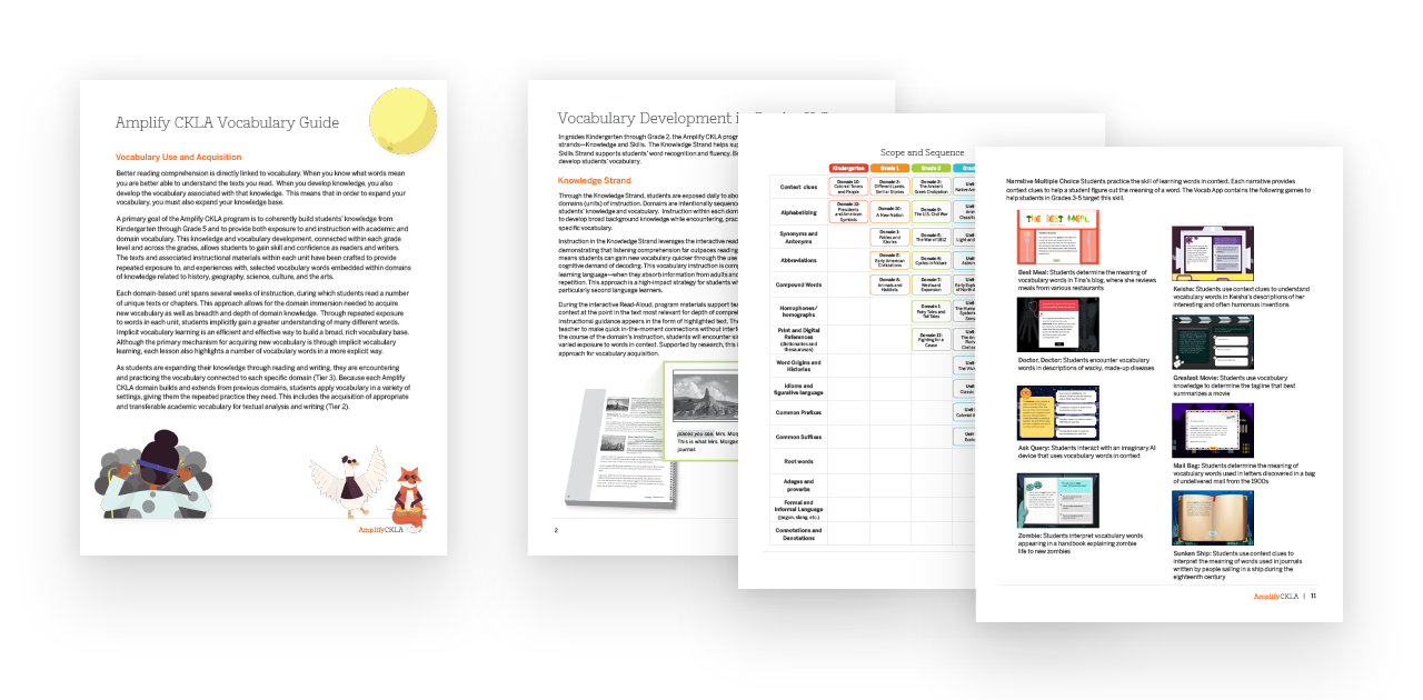 Amplify CKLA: Vocabulary Resources