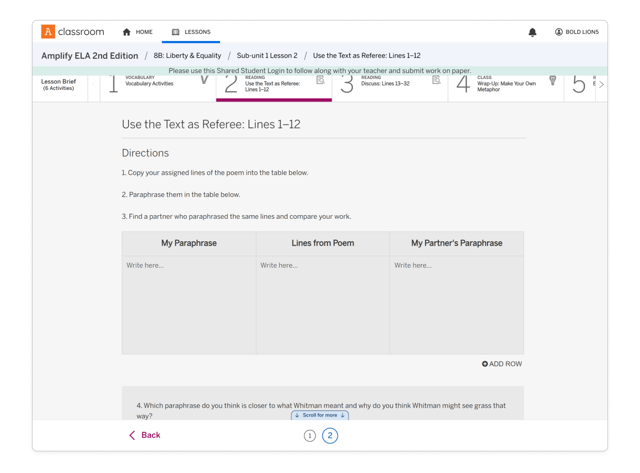 How to preview the student experience for Grades 6–8