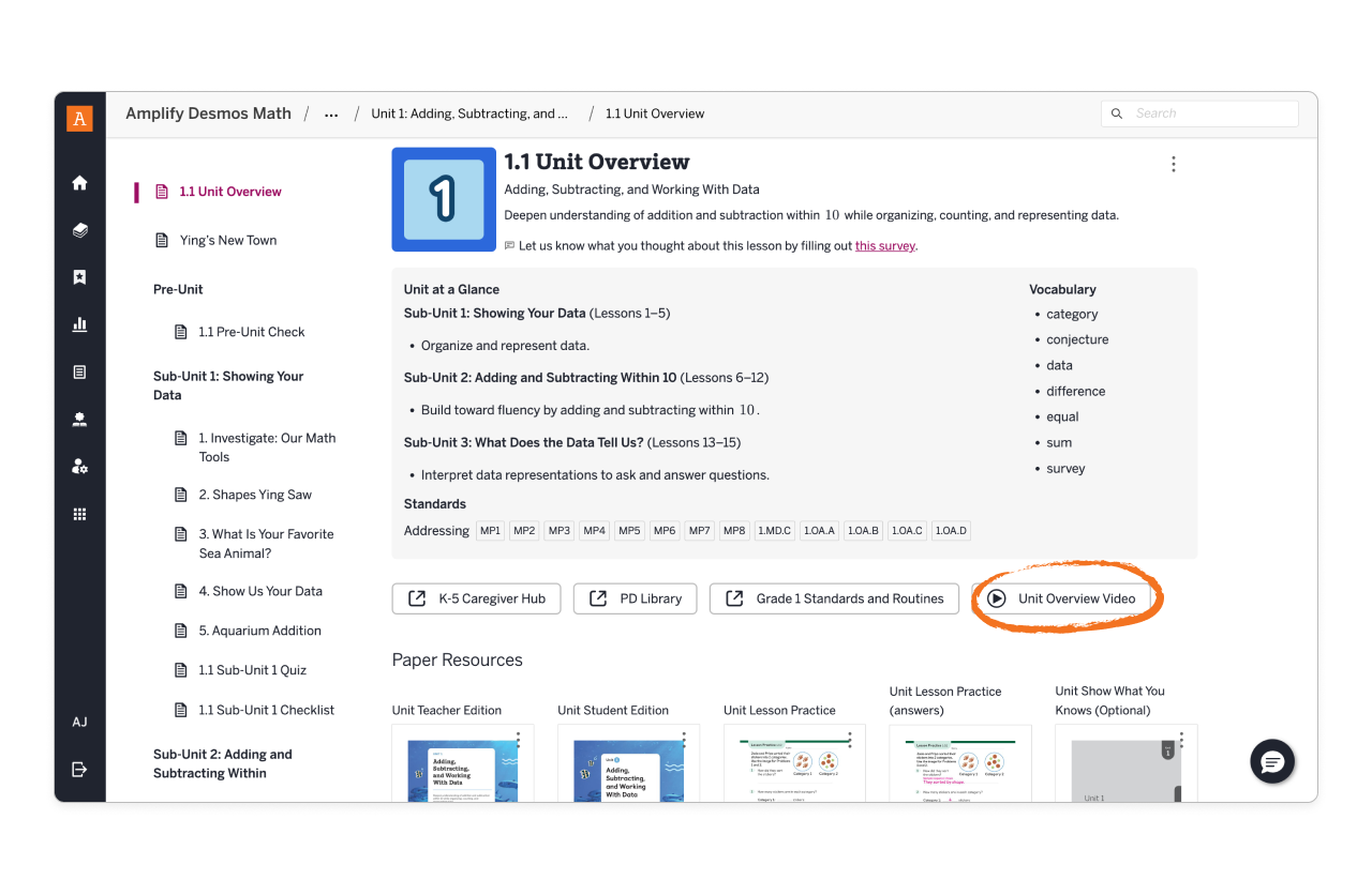 Amplify Desmos Math: Unit Zero