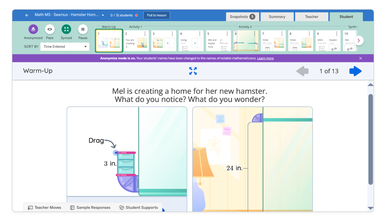 Amplify Classroom: Using the Teacher dashboard