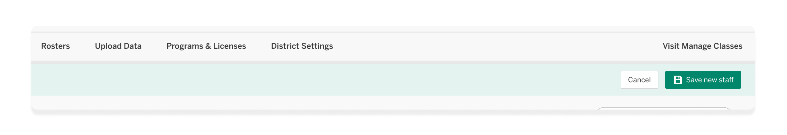 Admin Portal: Staff list
