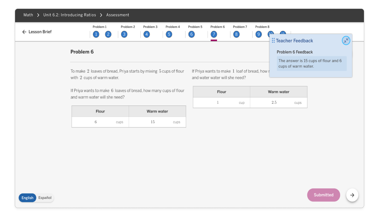 Amplify Math: Classwork: Custom Scoring and Feedback