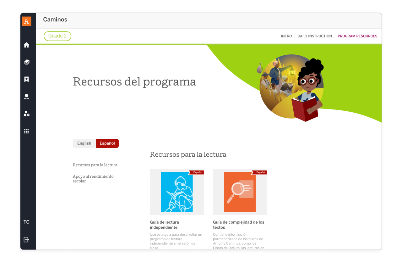 Amplify Caminos: Teacher Resource Site