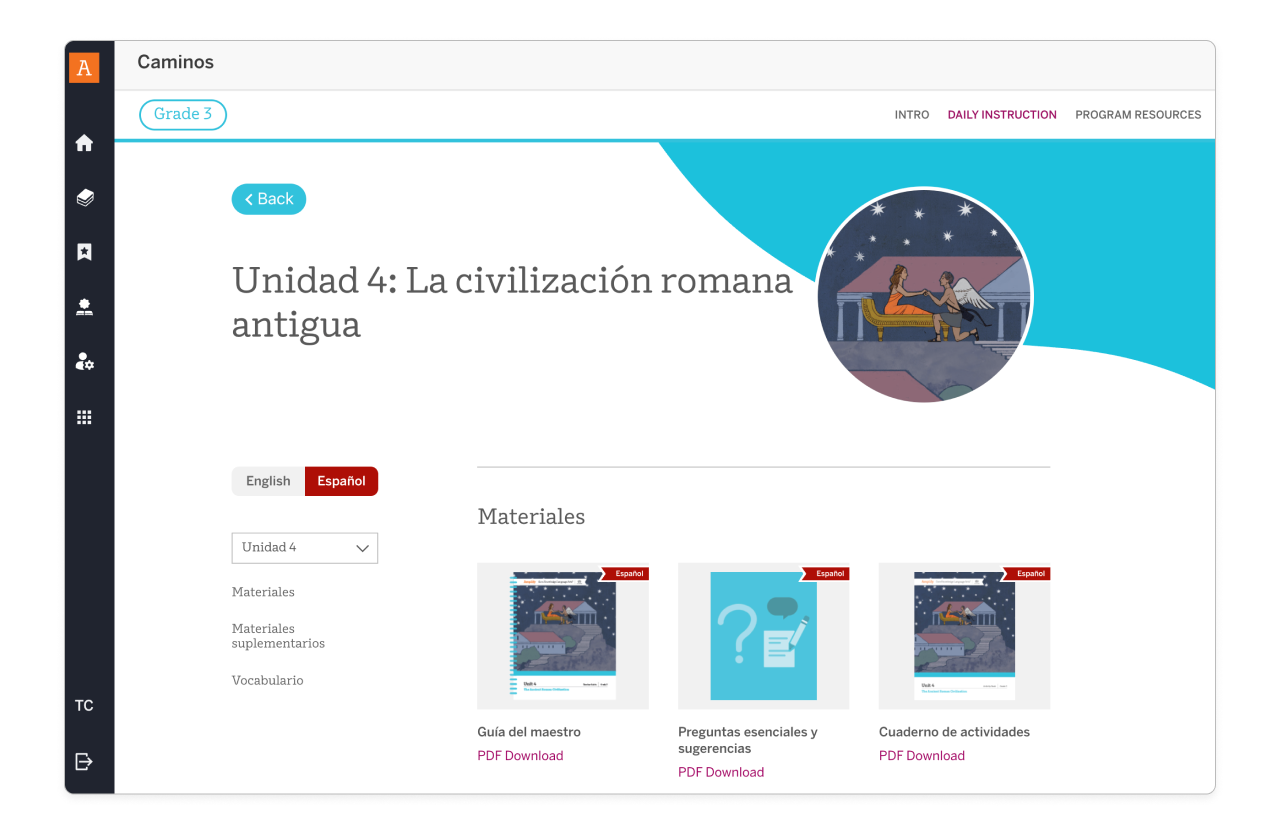Amplify Caminos: Teacher Resource Site