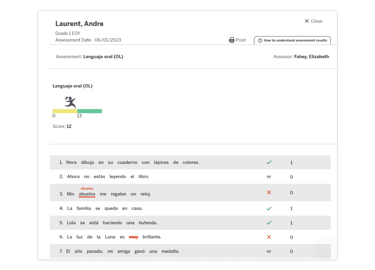 mCLASS: Spanish Assessment