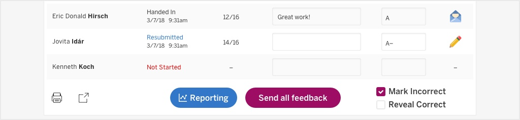Classwork: Accessing and reviewing student work