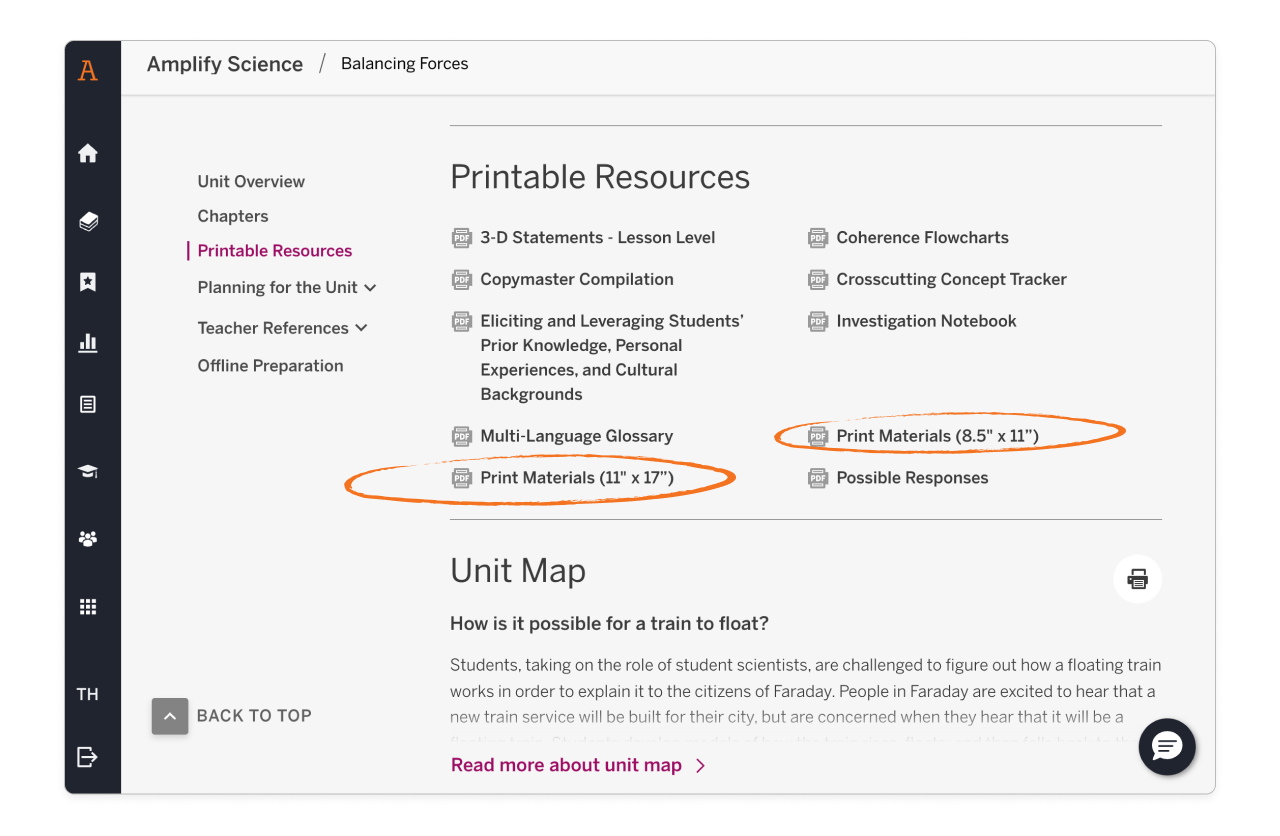 The Classroom Wall in Amplify Science units