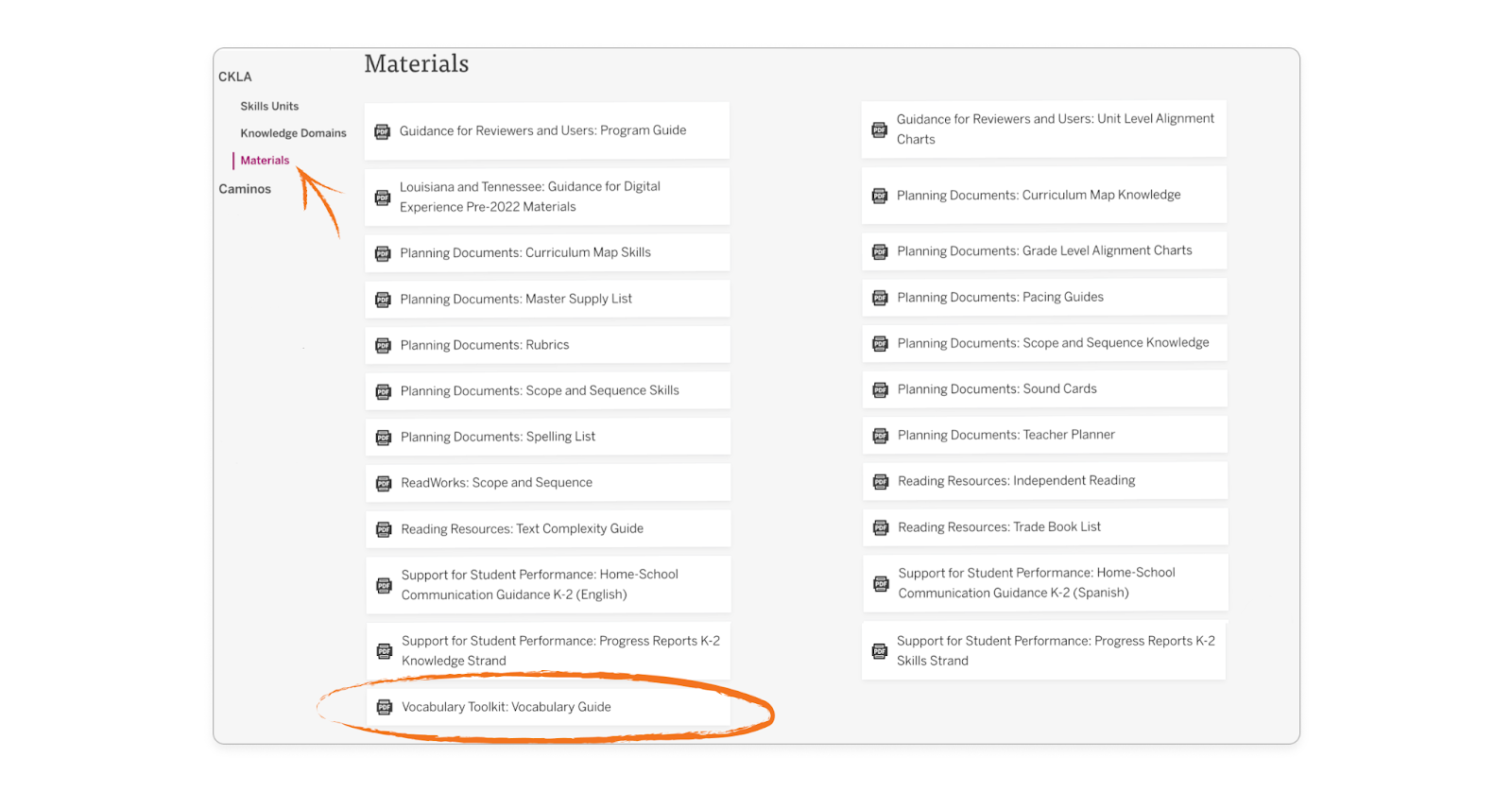 Amplify CKLA: Vocabulary Resources