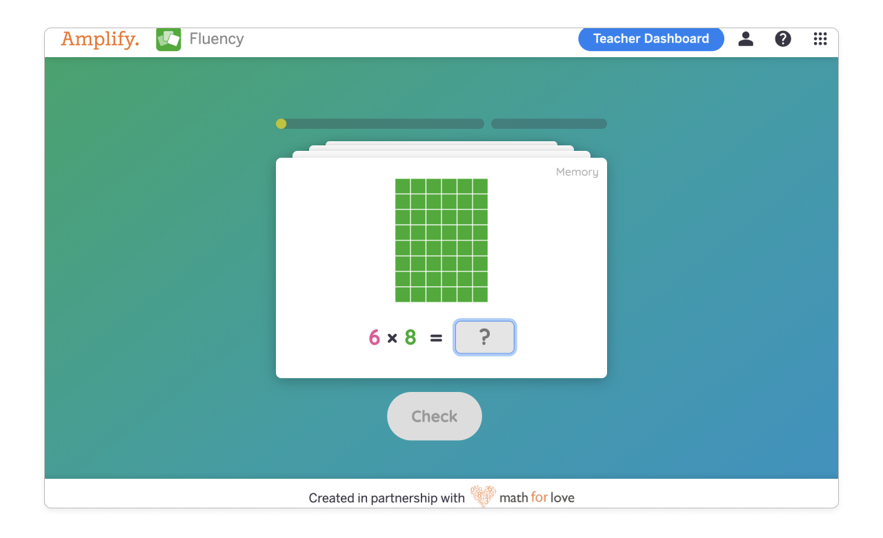 Math Fluency Practice: Viewing student progress