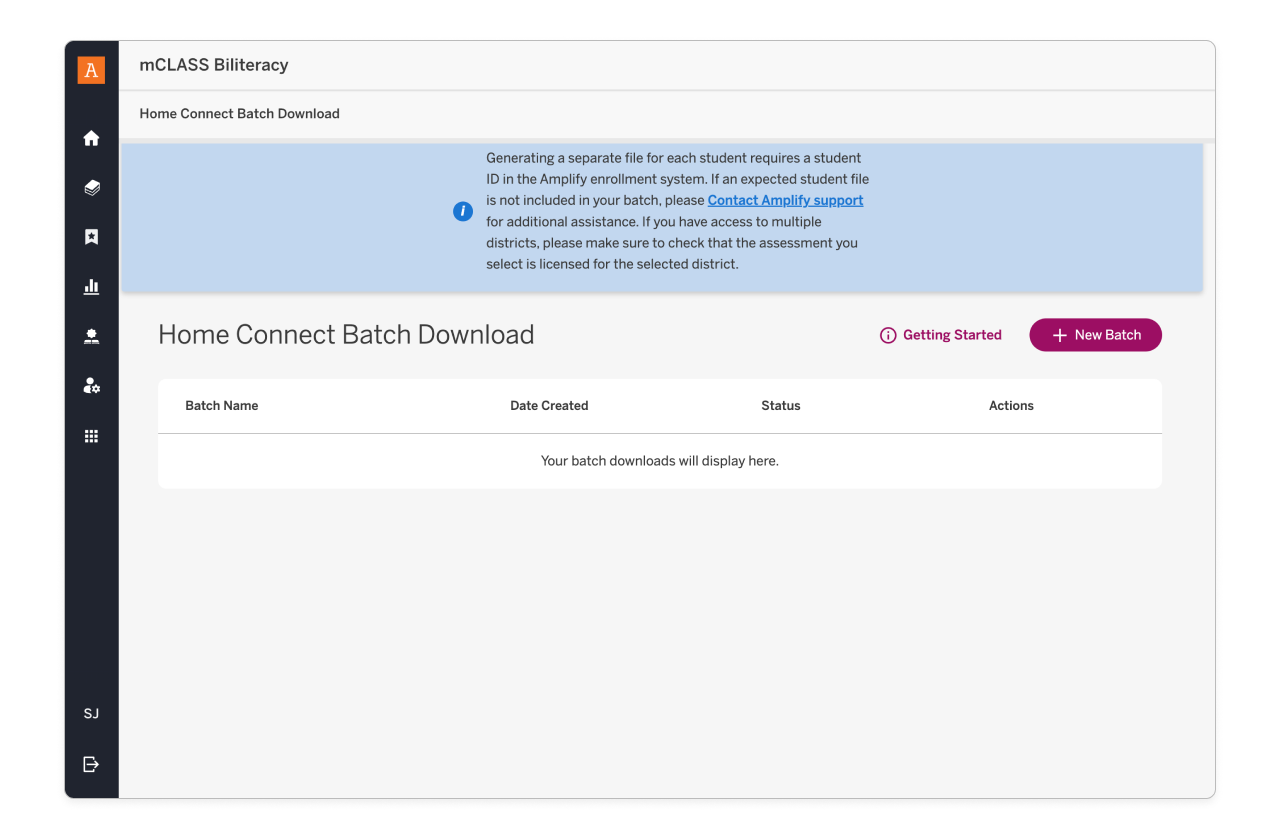 mCLASS Home Connect Batch Download