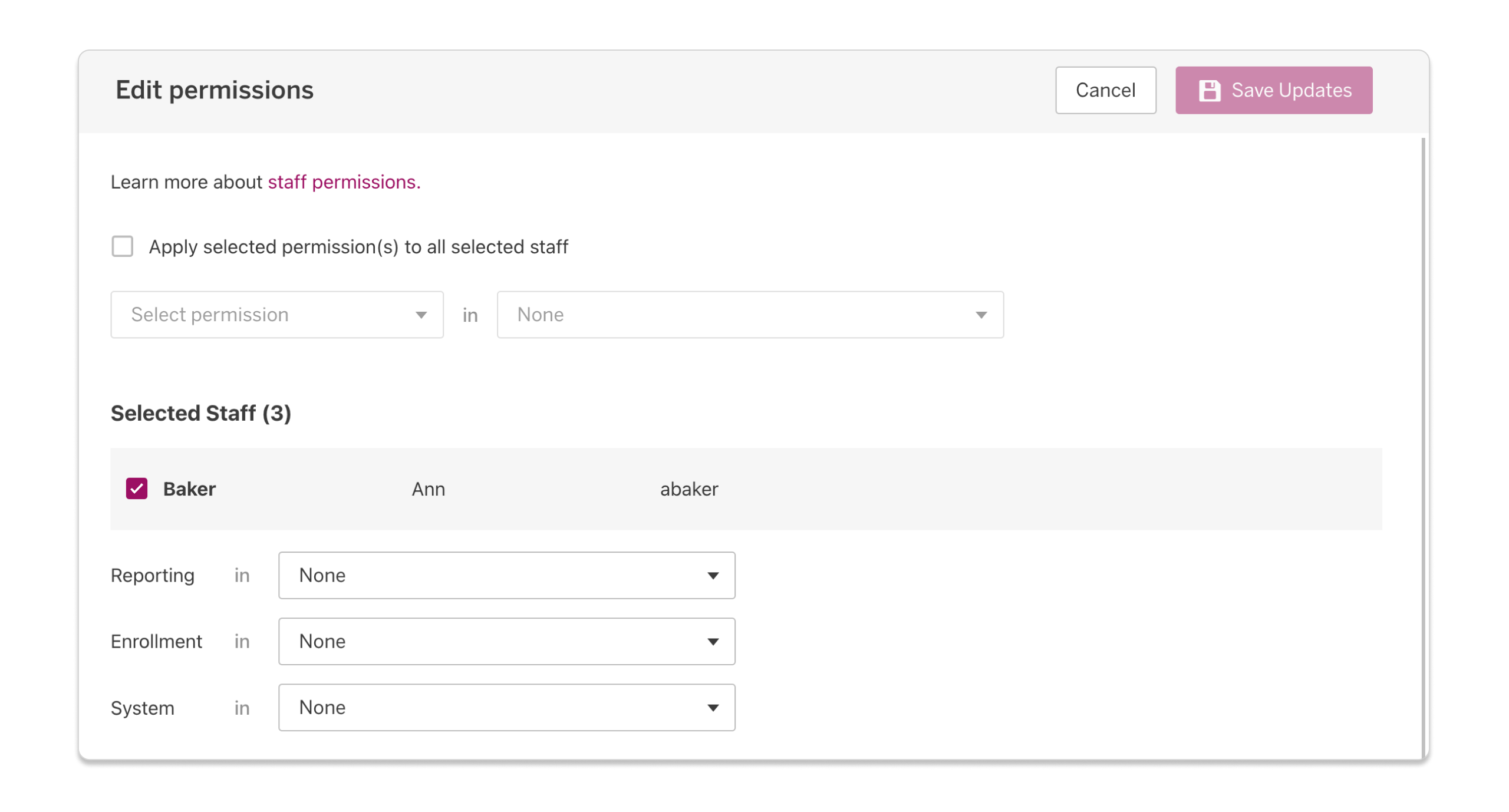 Admin Portal: Permissions
