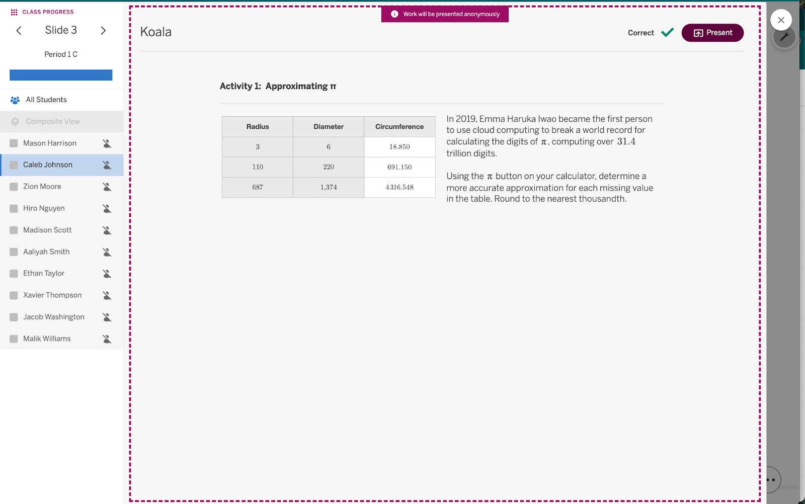 Amplify Math: Teaching a class on the digital platform