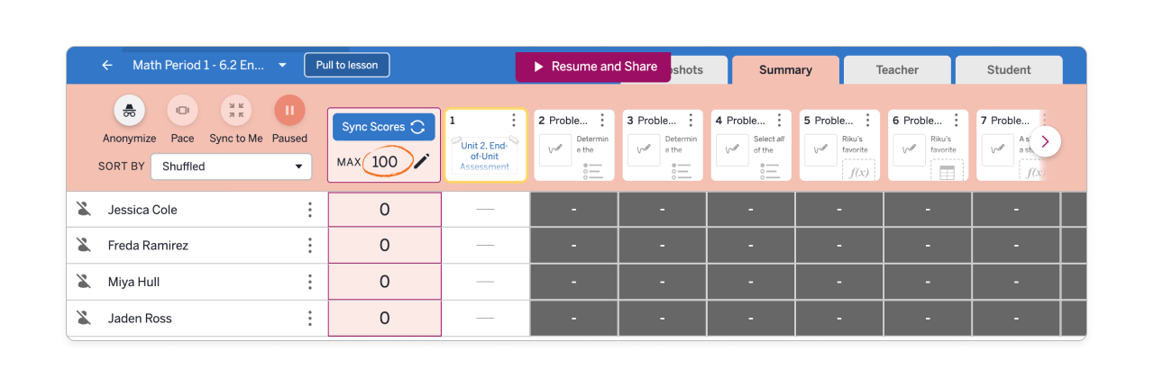 Schoology: Grade sync for Amplify Desmos Math